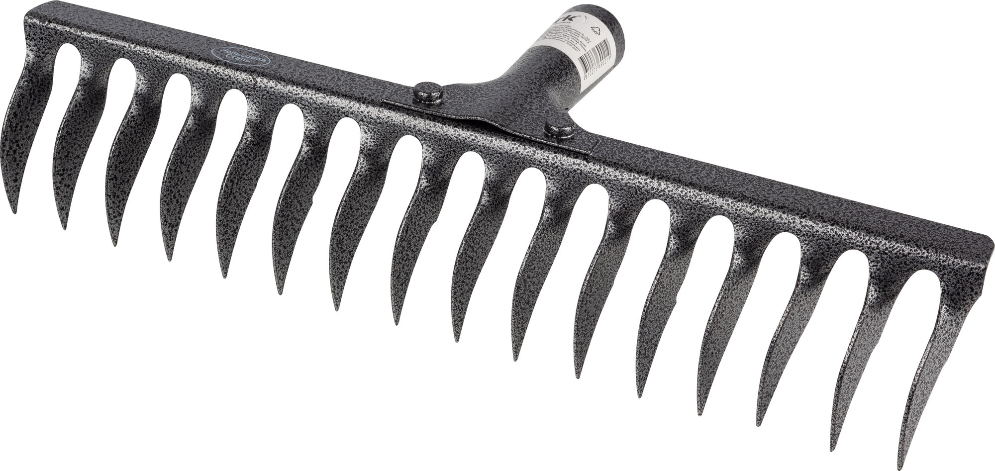 Грабли садовые металлические, витые Park, ширина 38 см, 16 зубьев, рельсовая сталь