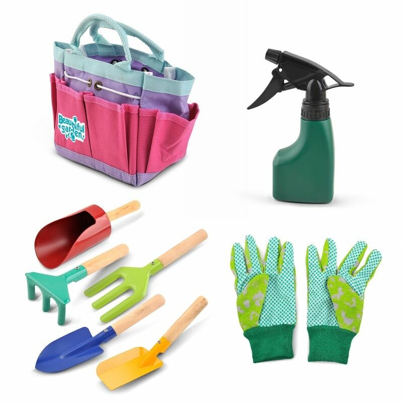 Детский набор для сада: лопата, грабли, мотыга, - 03