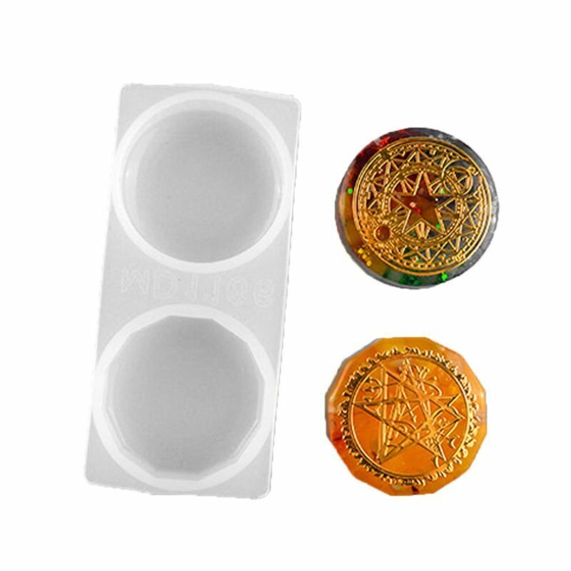 Граненая круглая квадратная форма для подвески из оргонитовой смолы, кристаллы, камни, оргон, силиконовый брелок, инструмент для изготовления ювелирных изделий