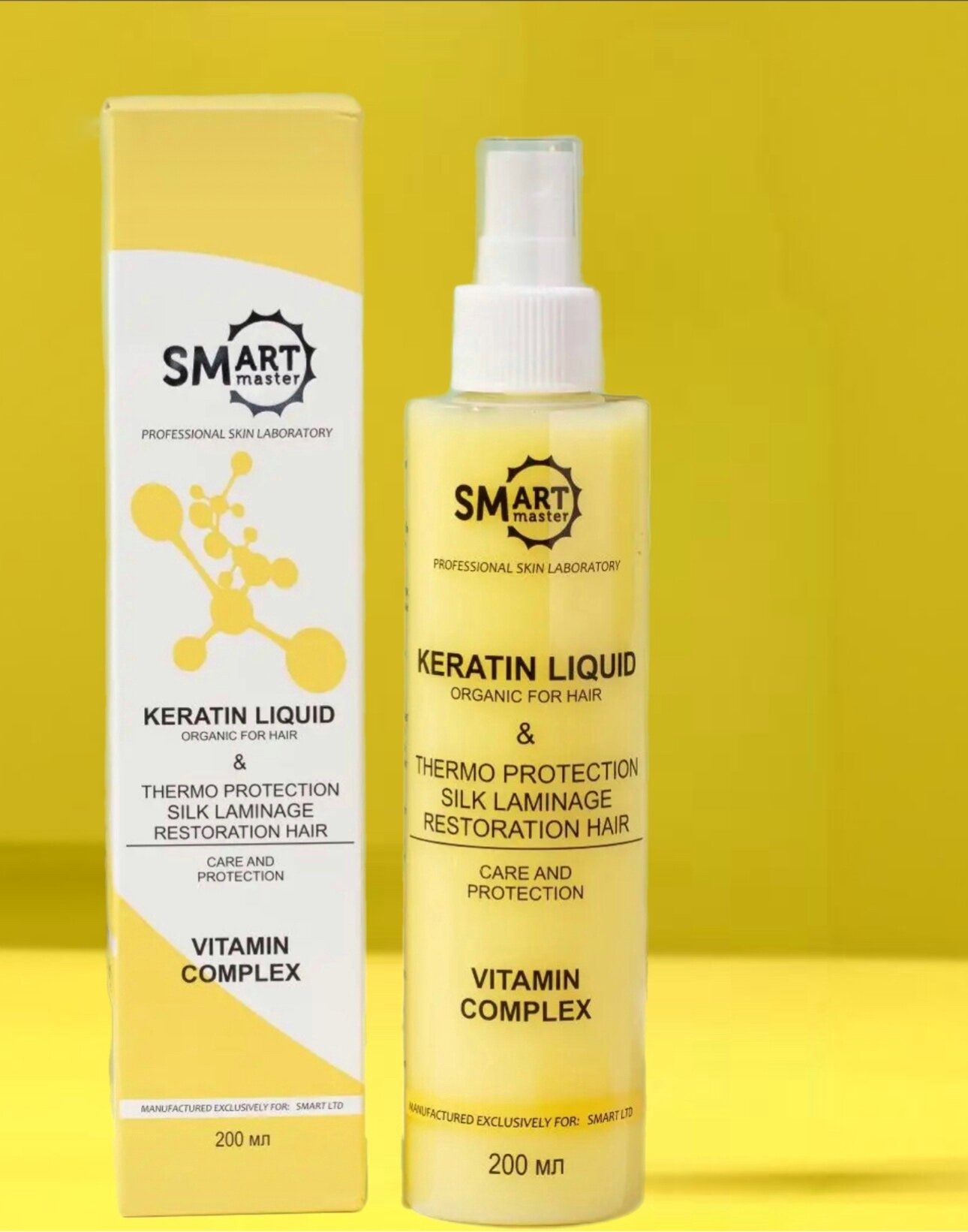 Спрей Smart Master "Жидкий Кератин", термозащита, питание, 200 мл