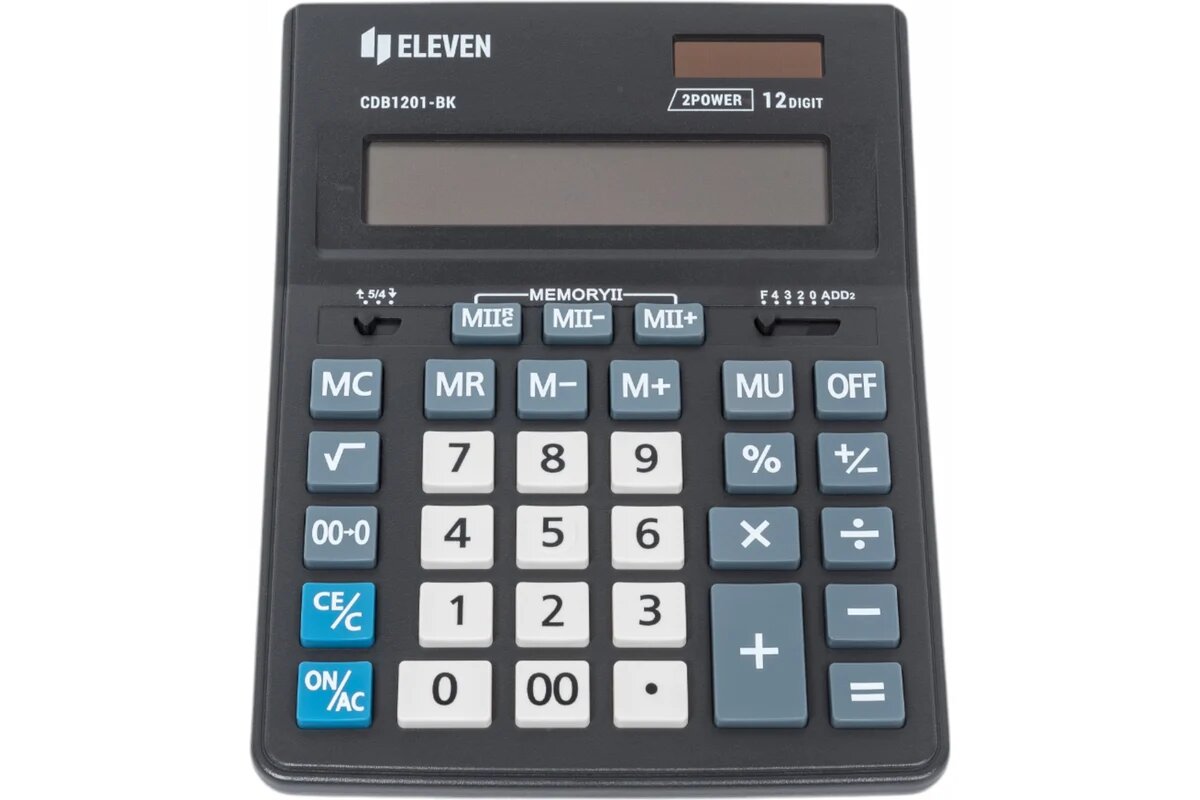 Eleven Business Line CDB1201-BK настольный 12-разрядный калькулятор для офиса с дисплеем