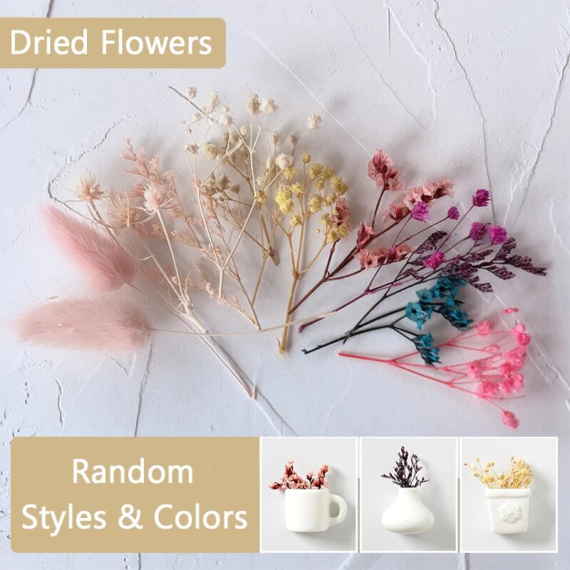 Мини керамические вазы магниты на холодильник Белый, flower