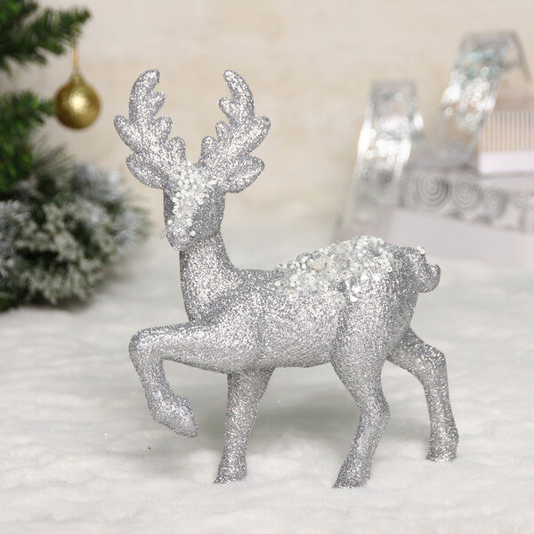 Фигурка новогодняя Серпантин Magic "Стук копытц" 15х21х4 см, Серебро