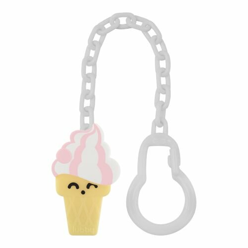 Lubby Клипса-держатель для пустышек Мороженое 0+ 28405