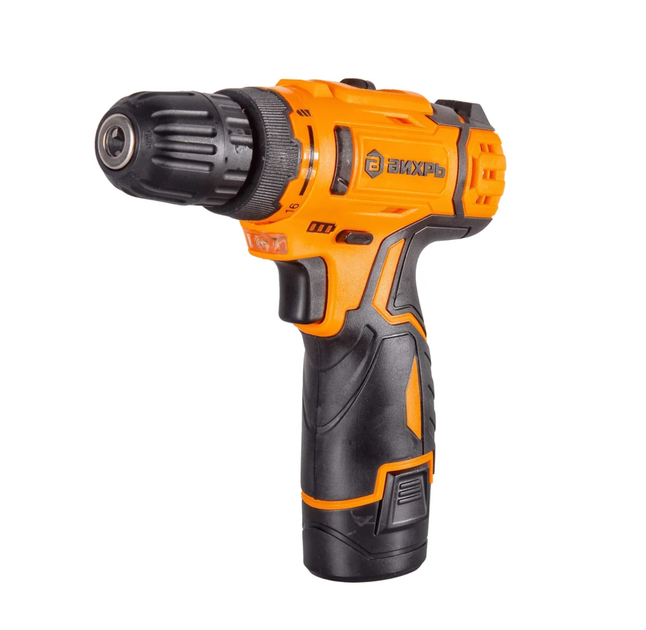 Аккумуляторная дрель-шуруповерт Вихрь ДА-12Л-2КА 72/14/26, оранжевый