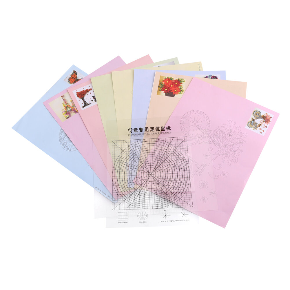 8шт 16 шаблонов DIY релиз рисунок локационная бумага инструмент для квиллинга набор украшений для рукоделия