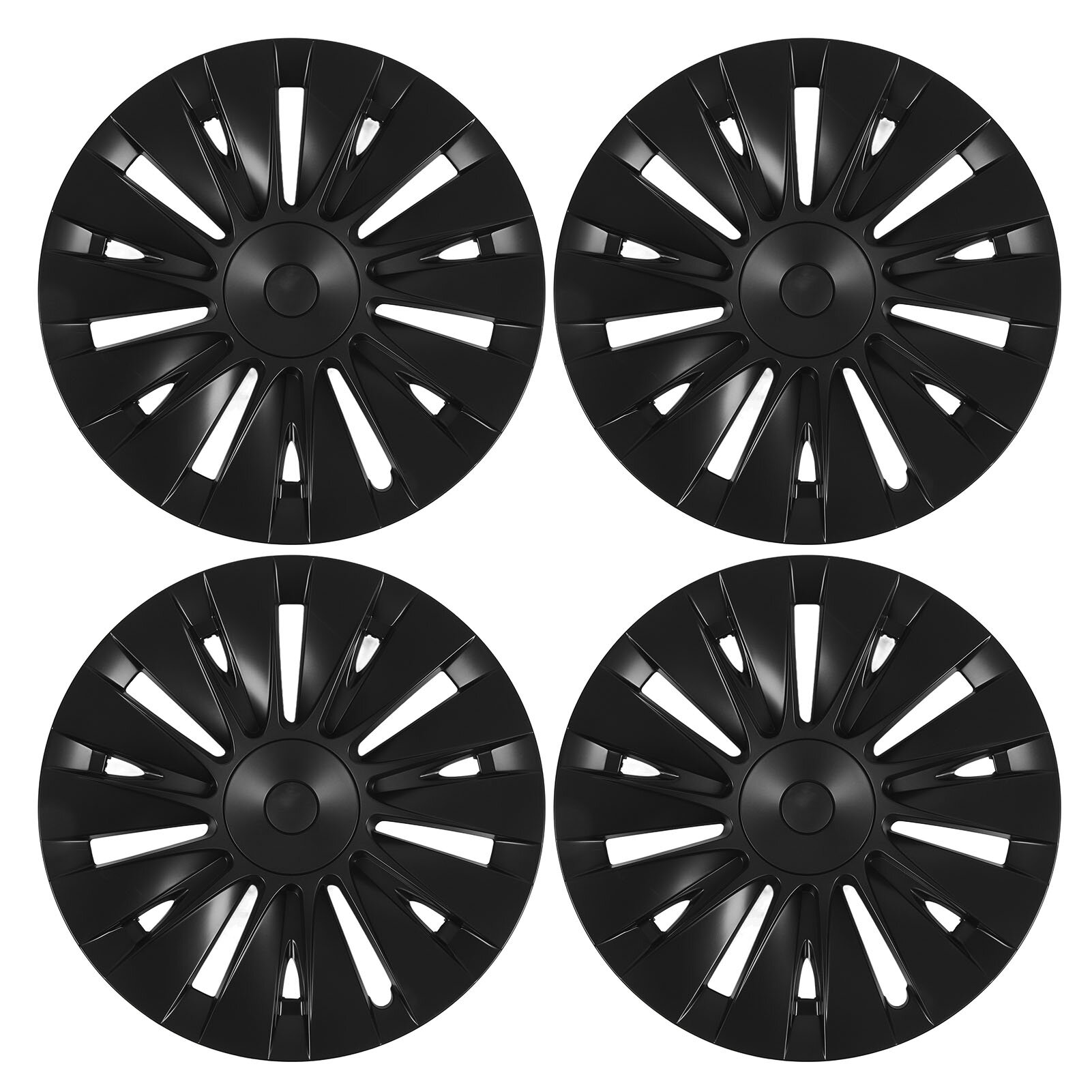 4 шт. 19-дюймовые колпачки для ступицы колеса, матово-черные, полностью закрывают диск, сменные защитные накладки для Tesla Model Y 2020–2023 годов выпуска
