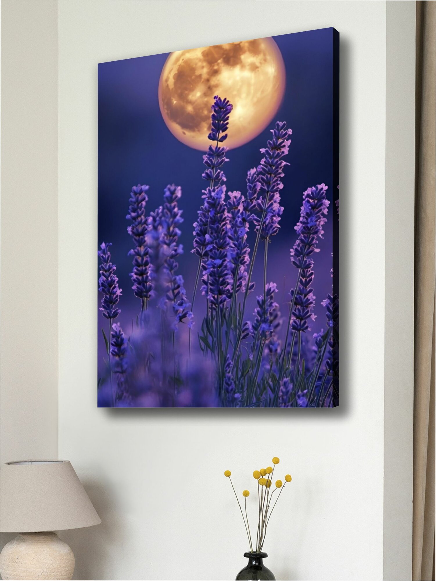 Картина Лаванда под луной на стену 50x70см 1шт.