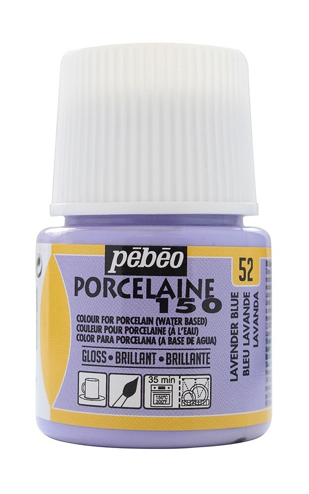 Краска по фарфору и керамике Pebeo под обжиг, пастельная Porcelaine 150, 45 мл, лавандовый