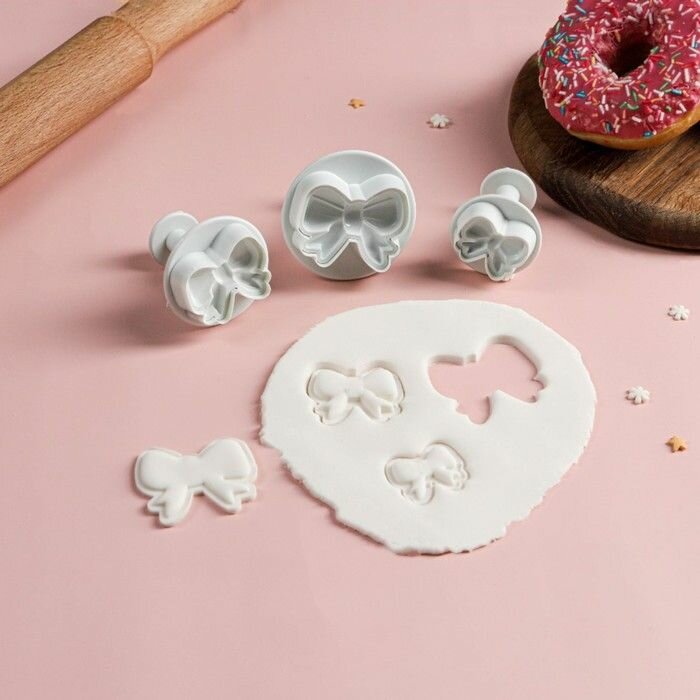 Набор плунжеров Доляна кондитерских "Бантик", 3 шт