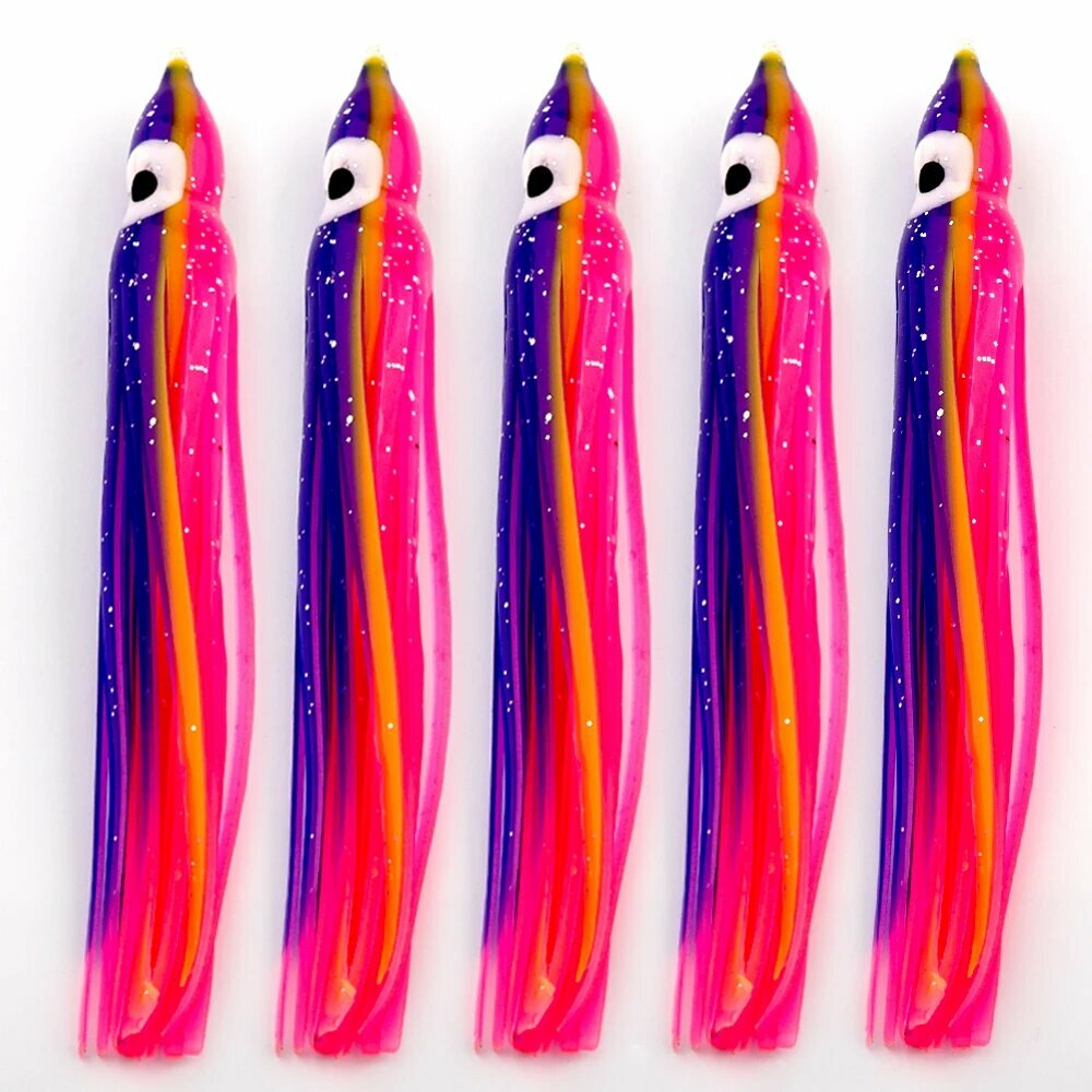 Светящаяся мягкая приманка-осьминог Fishingfans 60-200 мм Розовый, 4inch, 002