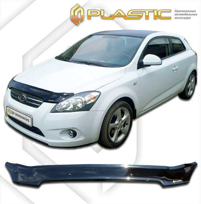 Дефлектор капота Classic черный Kia Ceed Год выпуска 2007-2010