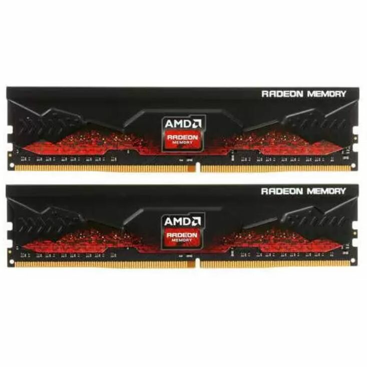 Оперативная память AMD Radeon R9 Gamer Series (R9S416G3206U2K) DIMM DDR4 16 ГБ - 2 шт, 3200 МГц