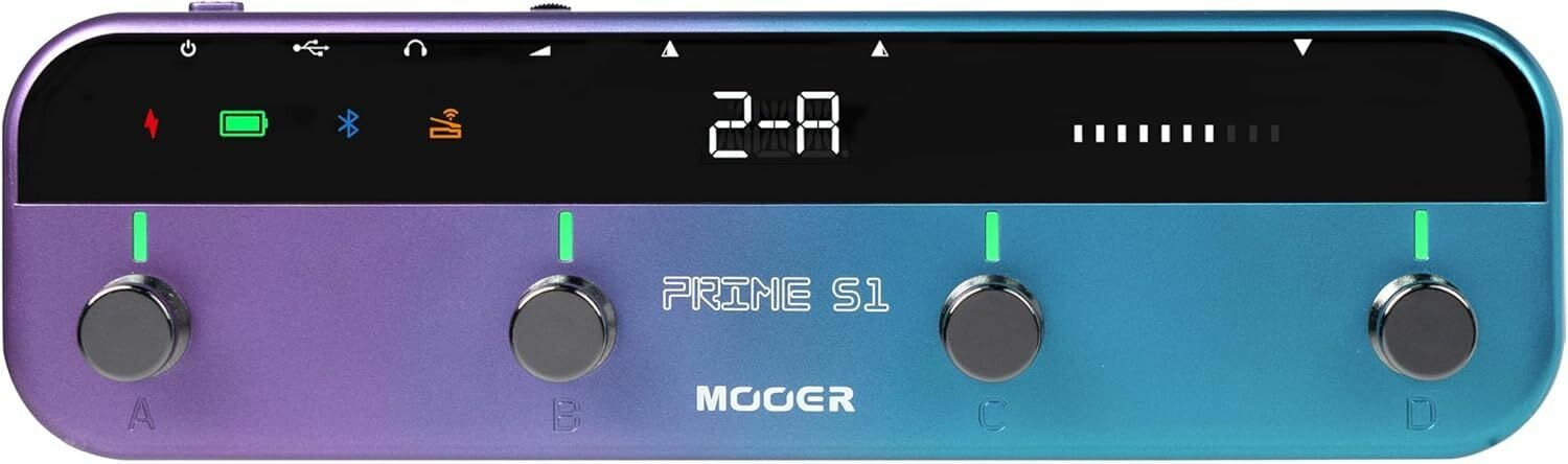 MOOER Prime S1Мультиэффектный процессор для электрогитары, беспроводной контроллер 2-в-1 с ножным переключателем
