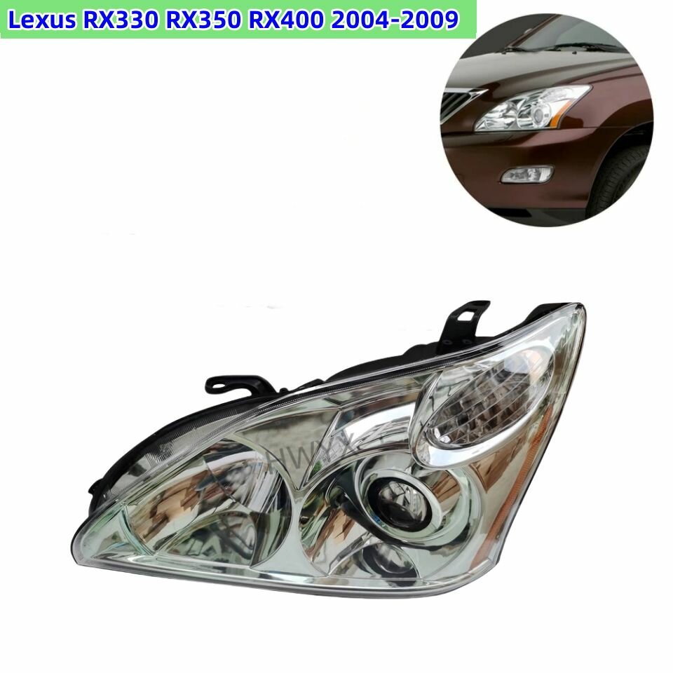 Подходит для Lexus RX330 RX350 RX400h 2004 2005 2006 2007 2008 2009 автомобильные фары, галогенные