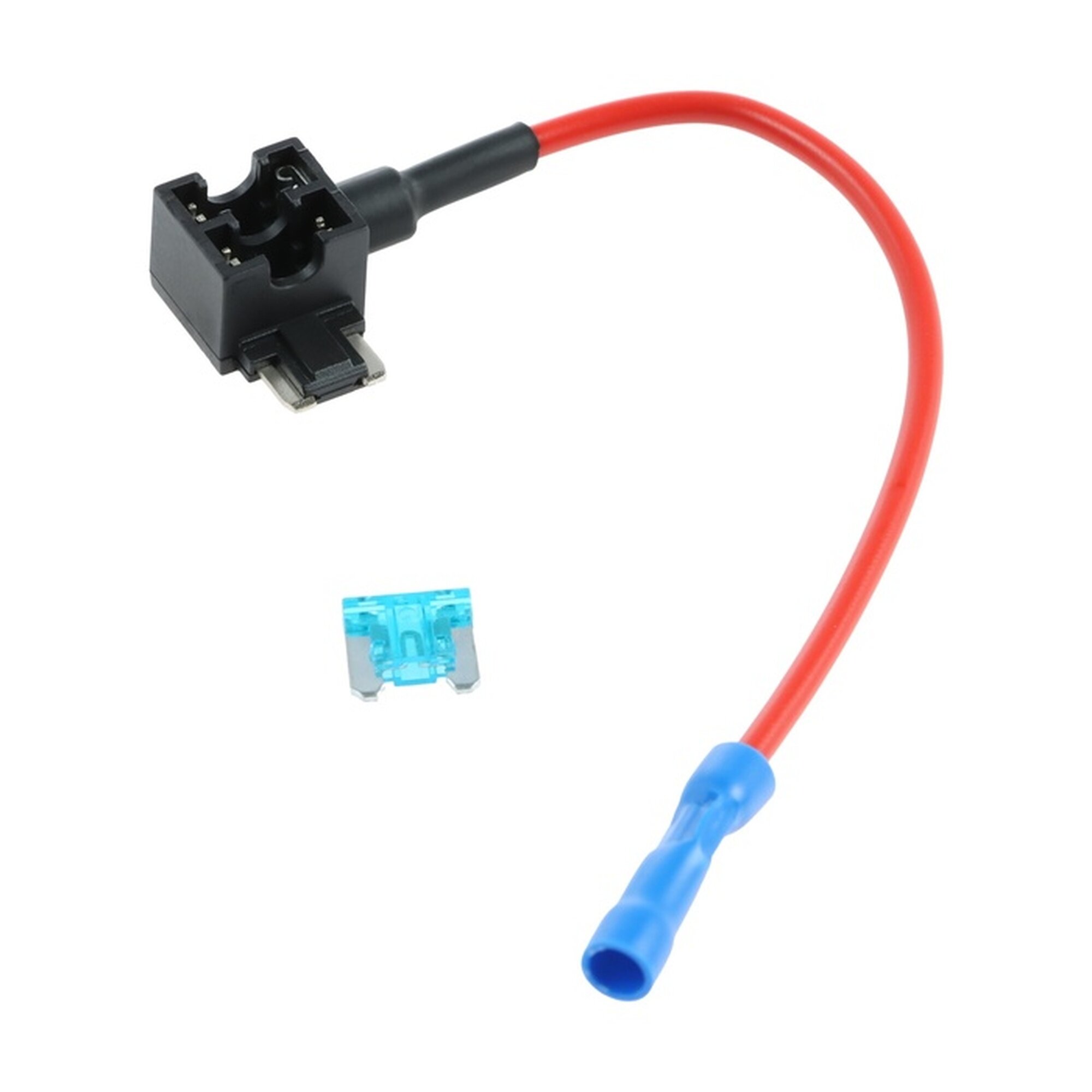 Удлинитель предохранителя Cartage, 10A, 15 см, черный/красный