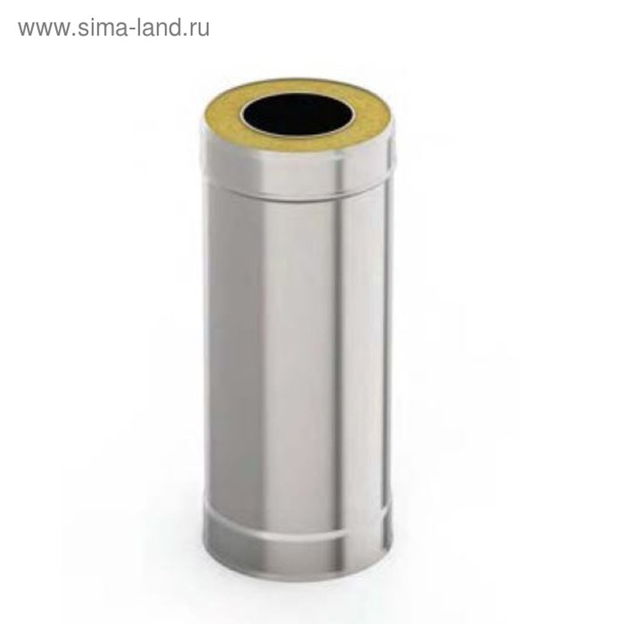 Сэндвич-труба 1.0 м, d 115 × 200 мм, нерж/нерж, 0.5 мм/0.5 мм