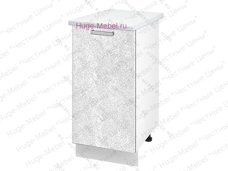 Шкаф кухонный нижний 450 Бетон (бетон белый) Huge Mebel . Ширина 450 Высота 840. Кухонные шкафы