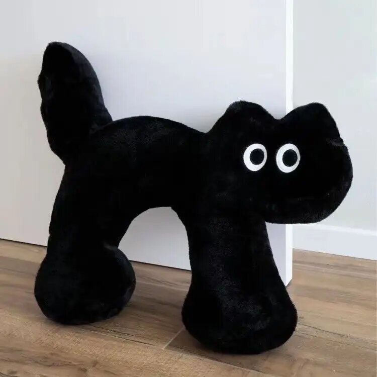 Мягкая плюшевая подушка Funny Eyes Черный, 50x40cm