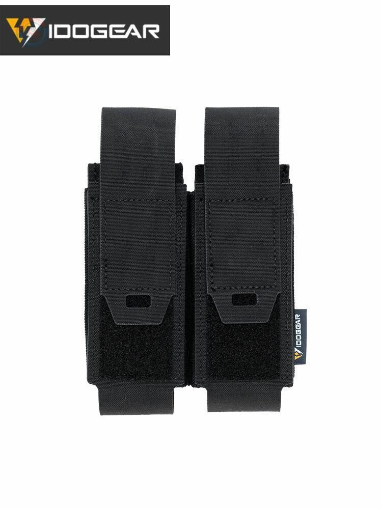 Тактический подсумок IDOGEAR двойной для магазинов и инструментов с регулируемой крышкой и креплением на липучке 35130