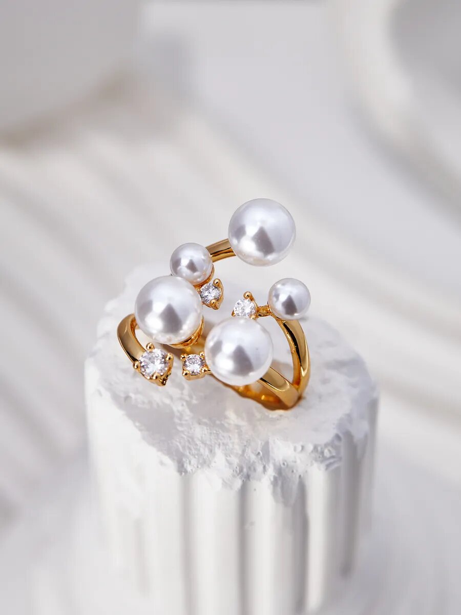 Кольцо, кристалл, фианит