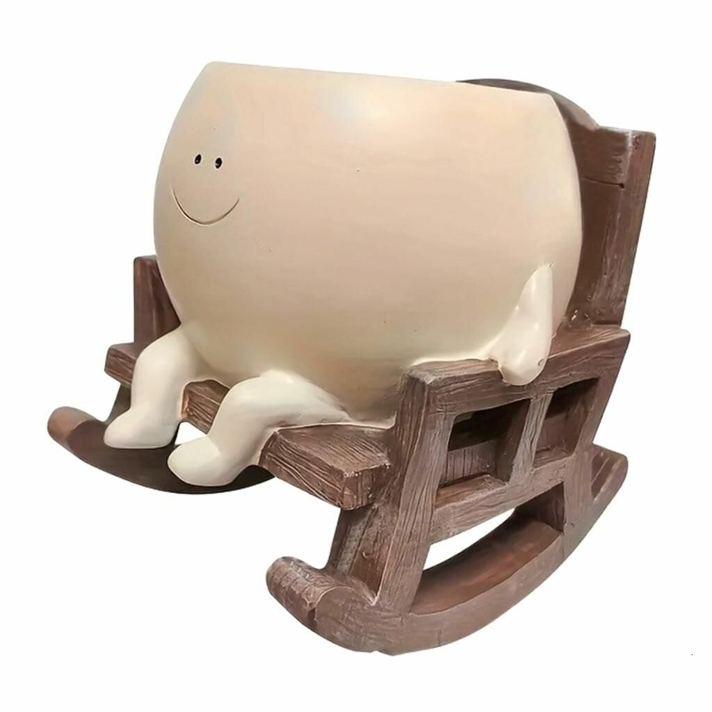 Горшок для цветов, Креативный смайлик кресло-качалка цветочный горшок