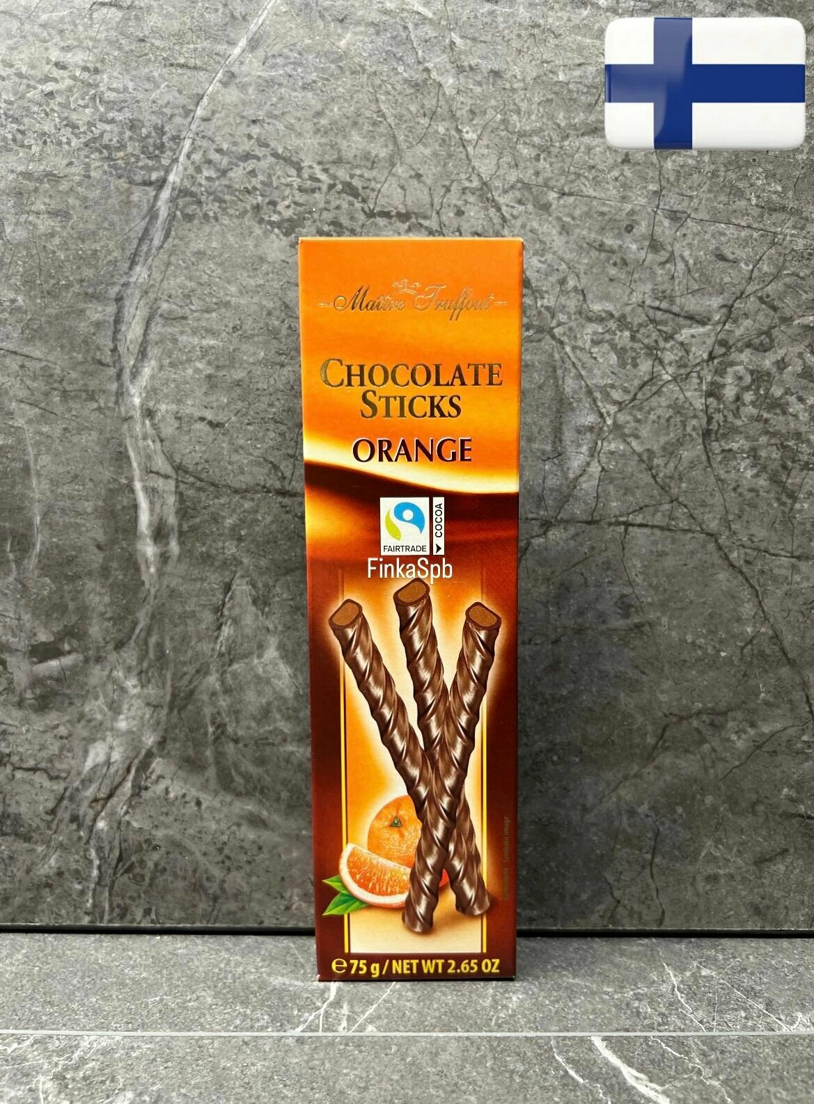 Шоколадные палочки Maitre Truffout Orange (с апельсином) 75 гр.