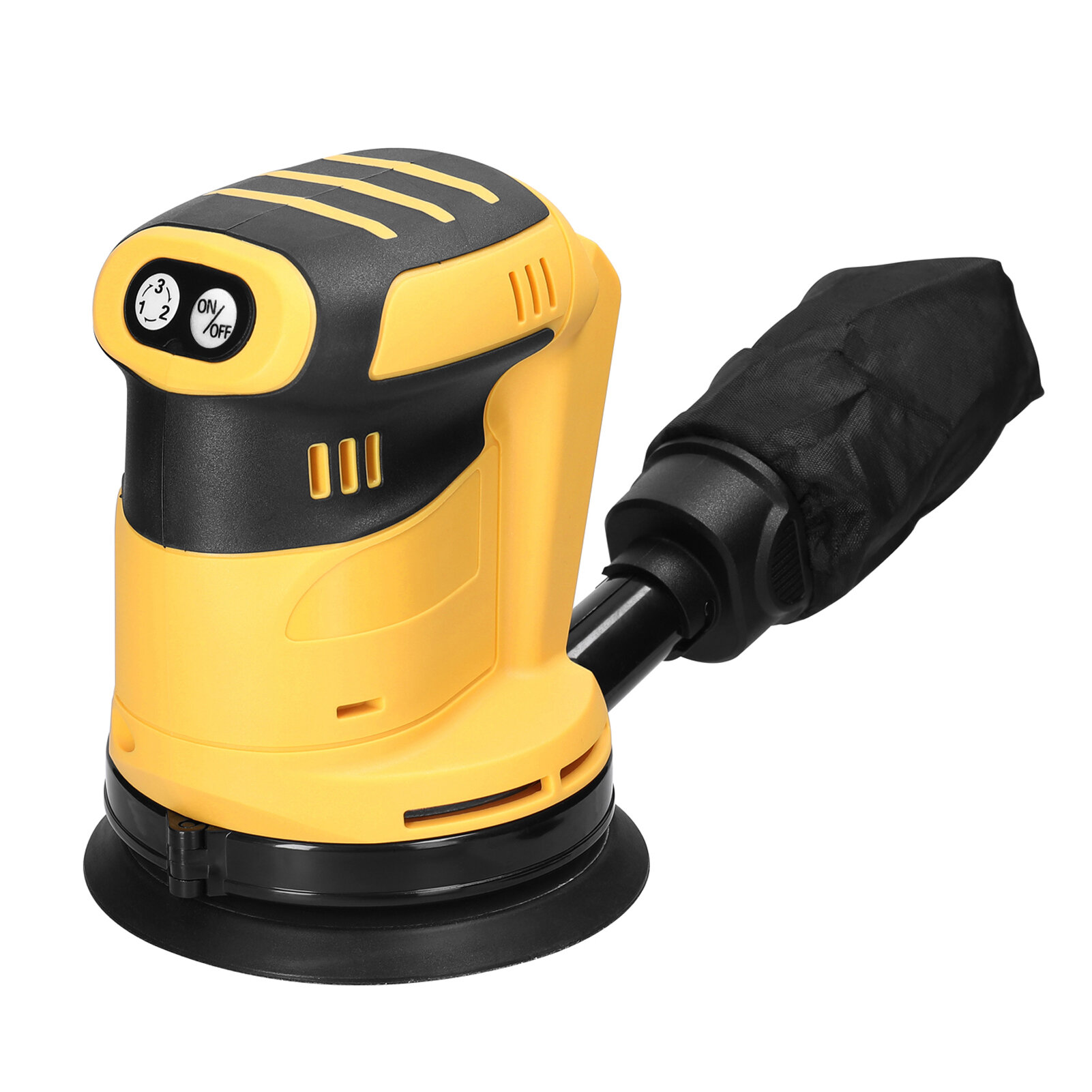 Орбитальная шлифмашина 125 мм — щеточный мотор, 3 скорости, 20В аккумулятор, для дерева/металла/авто
