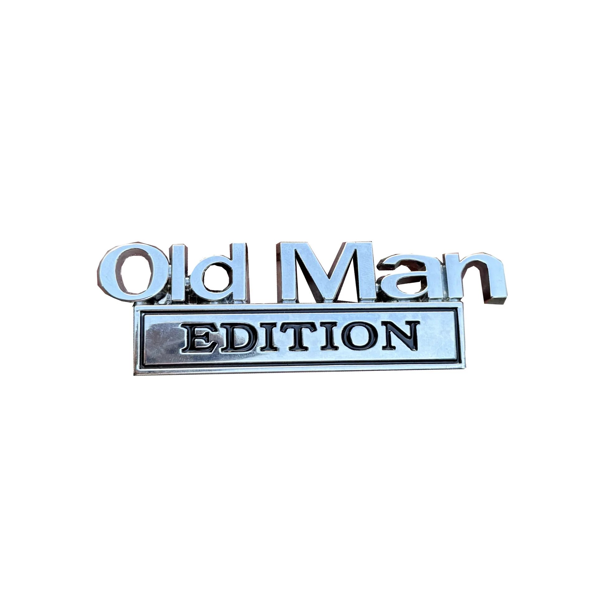 Эмблема Old Man Edition, серебро-черный, наклейка на авто