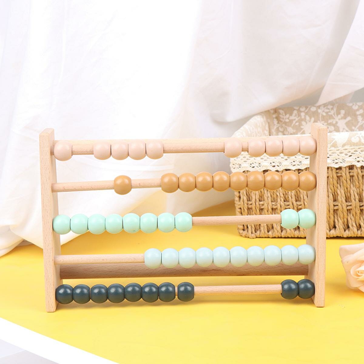 Деревянные счеты для детей, ранняя игрушка для обучения математике, обучающая игрушка для подсчета чисел
