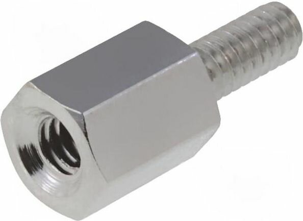 Дистанцирующая стойка DREMEC 211X05 с резьбой, латунь, 5мм, никель, Ключ 4мм, 1 шт