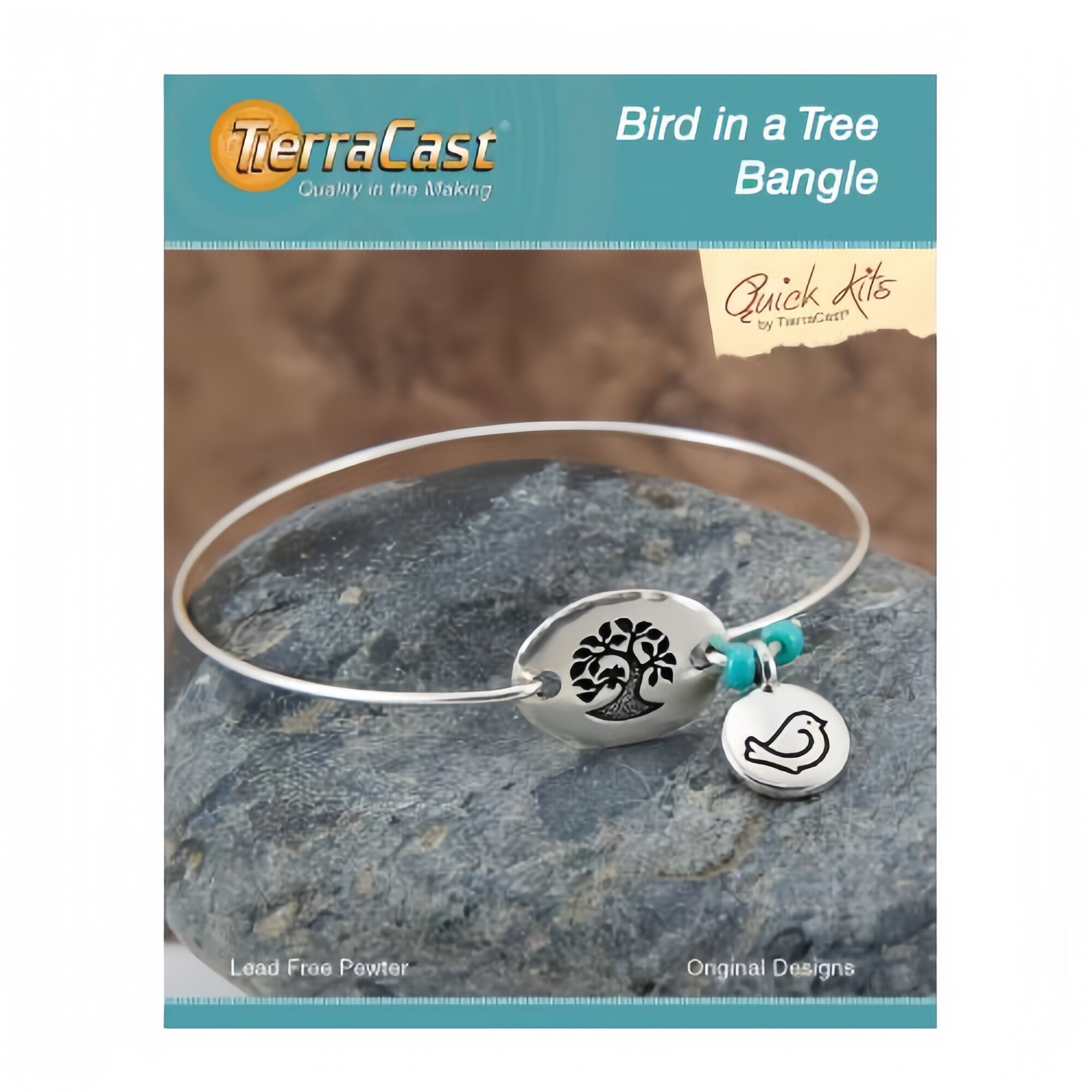 Набор для сборки украшения, 150-228мм, TierraCast, браслет Bird in a Tree, посеребренный, 1 шт.