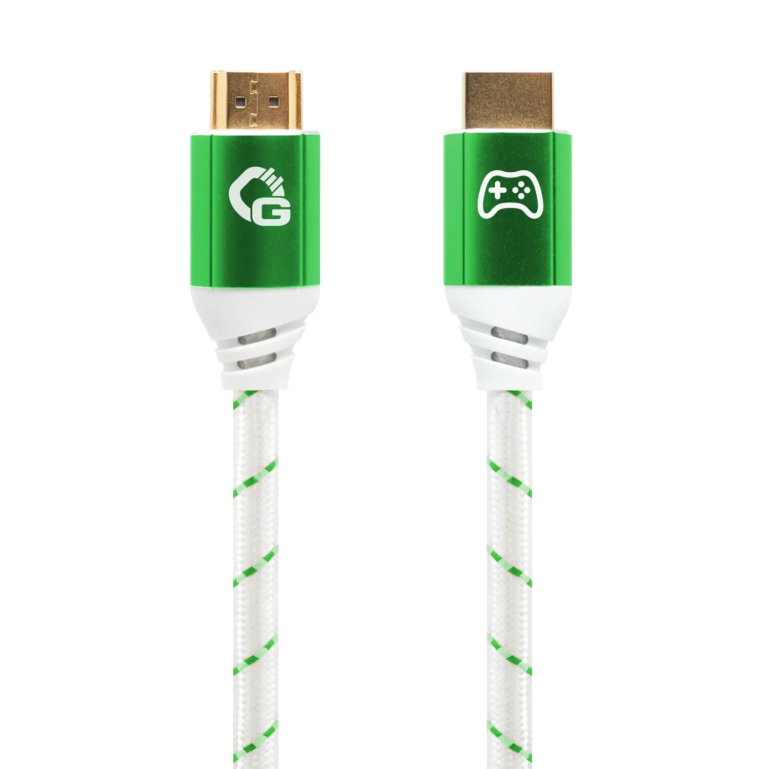Oehlbach EXCELLENCE Gaming UHD Ultra High-Speed HDMI 2.1b cable 2,0m Green / White D1C42556