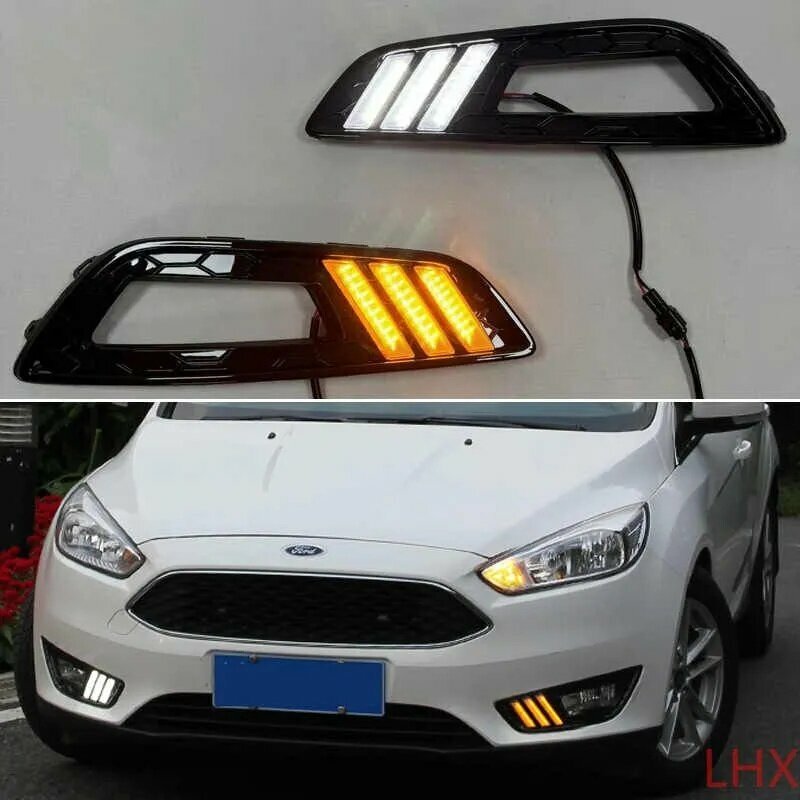 Фары автомобильные, Огни дневные ходовые, 2 шт, арт. Форд Фокус III Рестайлинг 2015-2019