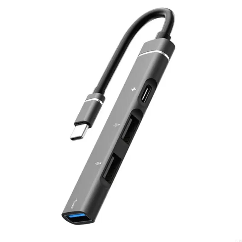 USB-C хаб 4 в 1, серый