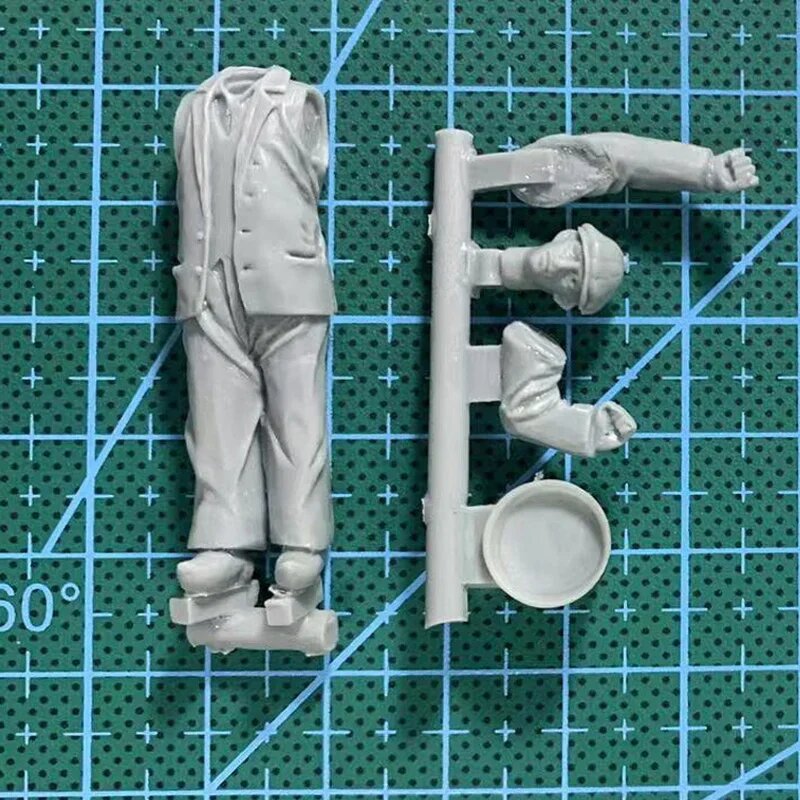 1/35 фигурка из смолы, модель солдата, комплект истории, гражданский дедушка, ведро для переноски в разобранном виде, неокрашенная игрушка «сделай сам», диорама, фигурка