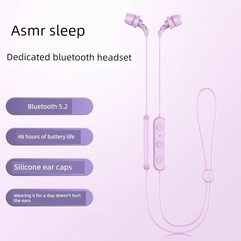 Компактные силиконовые Bluetooth наушники для сна ASMR, долгий срок службы батареи, удобная посадка, совместимость с