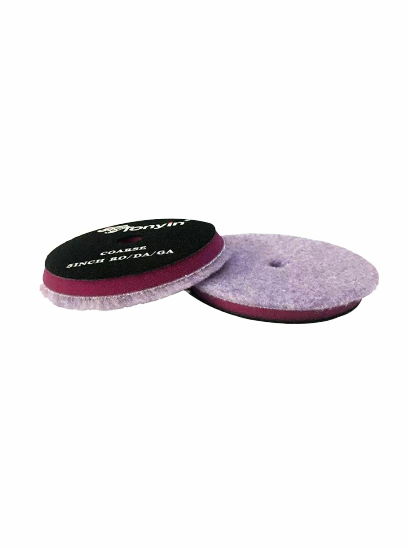 TP04A Шерстяной полировальник режущий лиловый с отверстием 5 дм. WOOL PADS COARSE (NORMAL QUALITY) TONYIN
