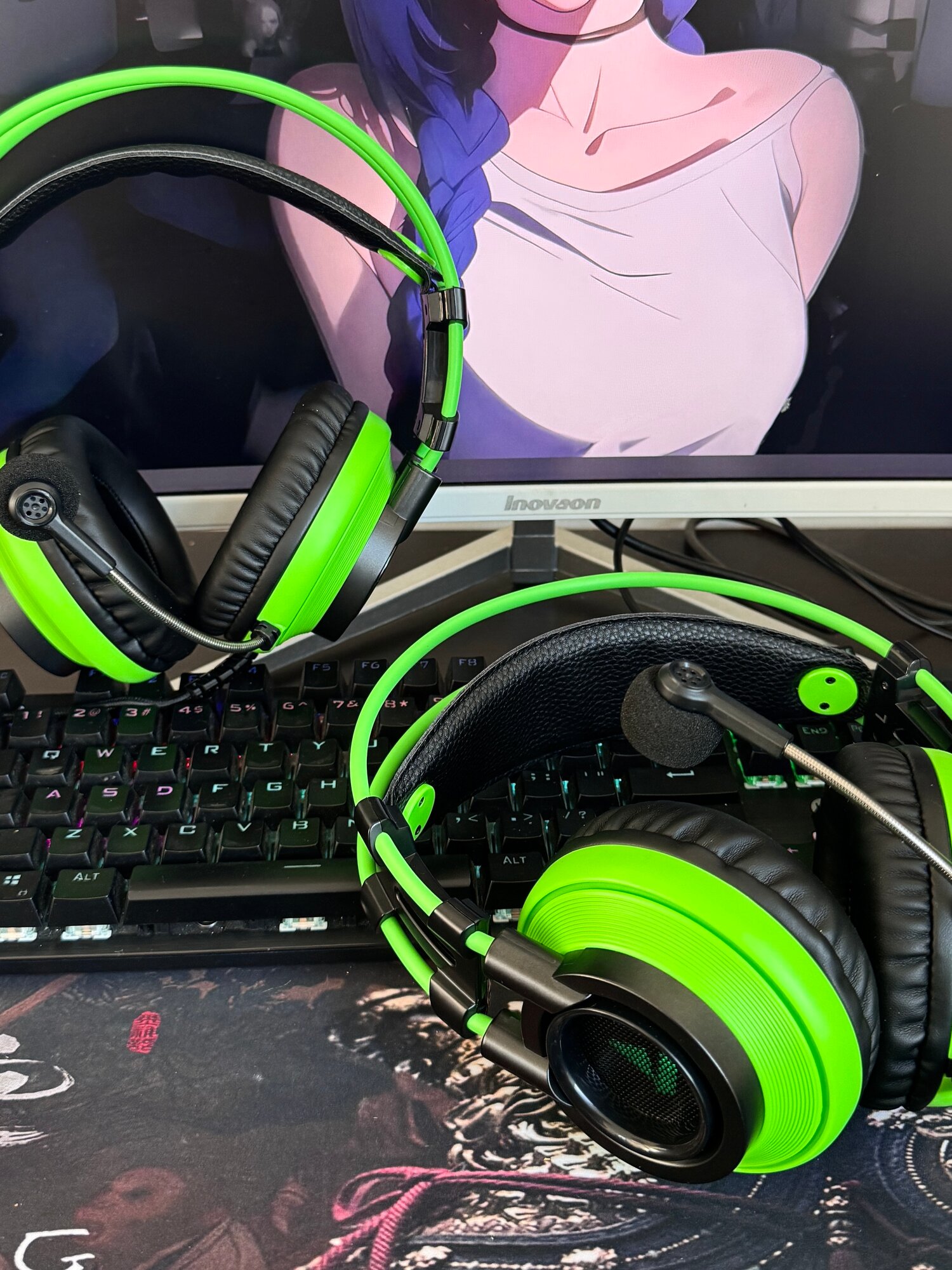 Гейминг-наушники Проводные USB 7.1 Surround Sound для ПК ноутбука с микрофоном, высококачественный звук для киберспорта