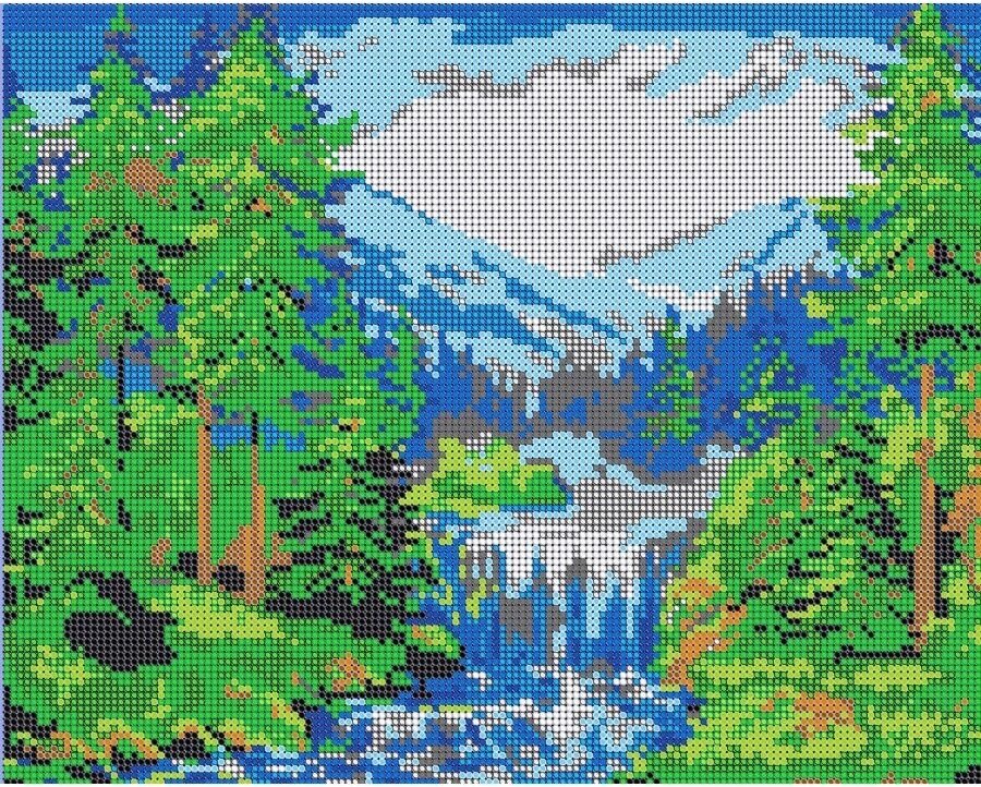 Вышивка бисером наборы картина Водопад в горах