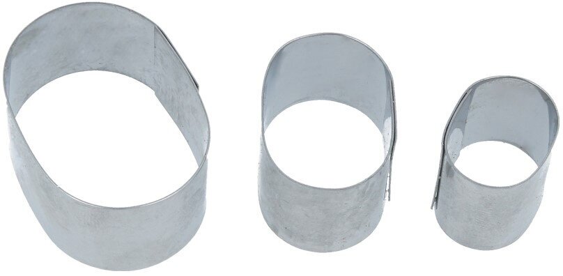 AFD-00007 Вырубка овальная 3 штразмеры 1.5x2 см, 2.8x2 см, 3.8x2.7 см для рукоделия