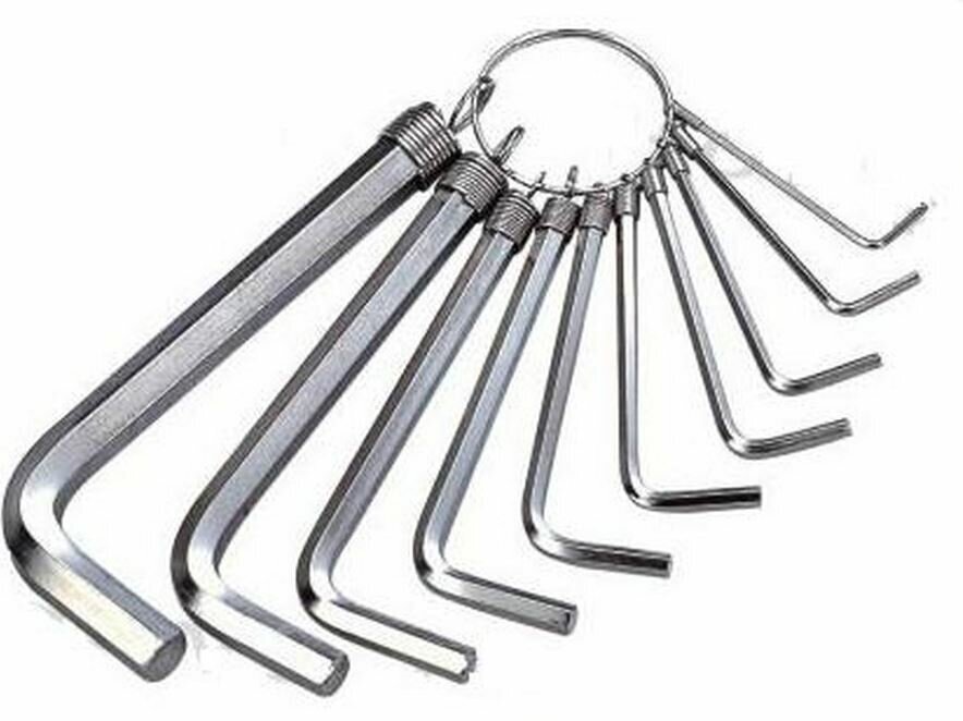 Ручной инструмент BOSI Набор шестигранных ключей BS423198 HEX 8 шт на кольце