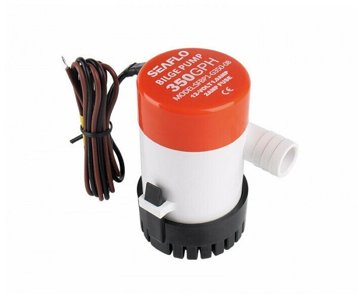 Помпа осушительная SeaFlo 12 вольт, 350GPH (1324,75 л/час), для лодки (насос 12 В осушительный для