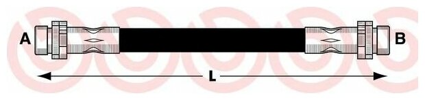 Шланг тормозной перед прав лев Brembo T 24 050