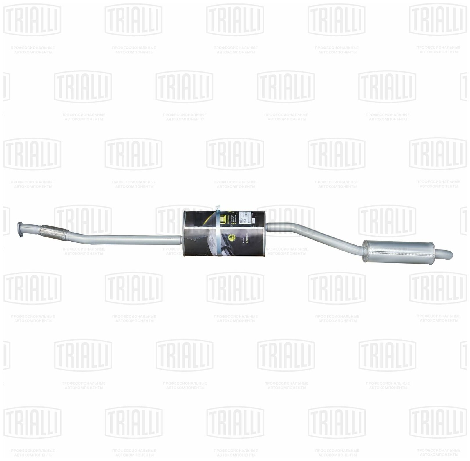 Глушитель для а/м УАЗ Patriot (12-) 2.7i (дв. 409, Евро-4) в сборе с резонатором (нерж. алюм. сталь) (EMM 0388) TRIALLI