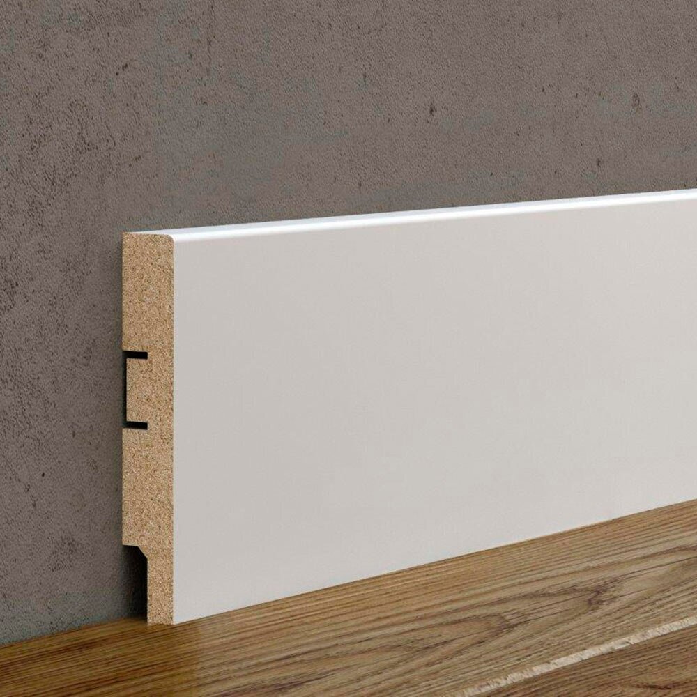 Плинтус МДФ Cosca Décor AP75 белый 100х16х2400 мм под покраску прямой