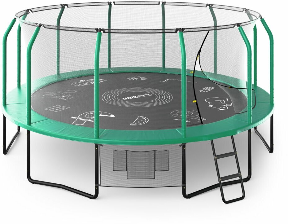 Батут UNIX Line SUPREME GAME 16 ft (Green)