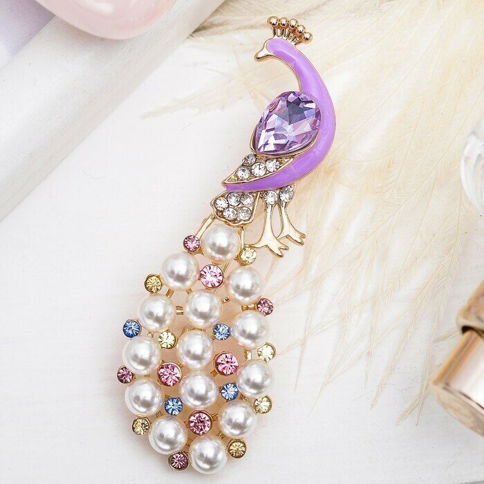 Брошь, стразы, эмаль