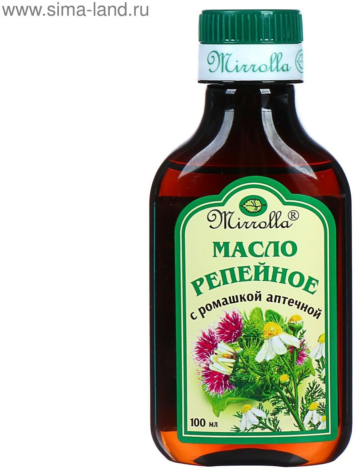 Репейное масло Mirrolla с ромашкой аптечной, 100 мл