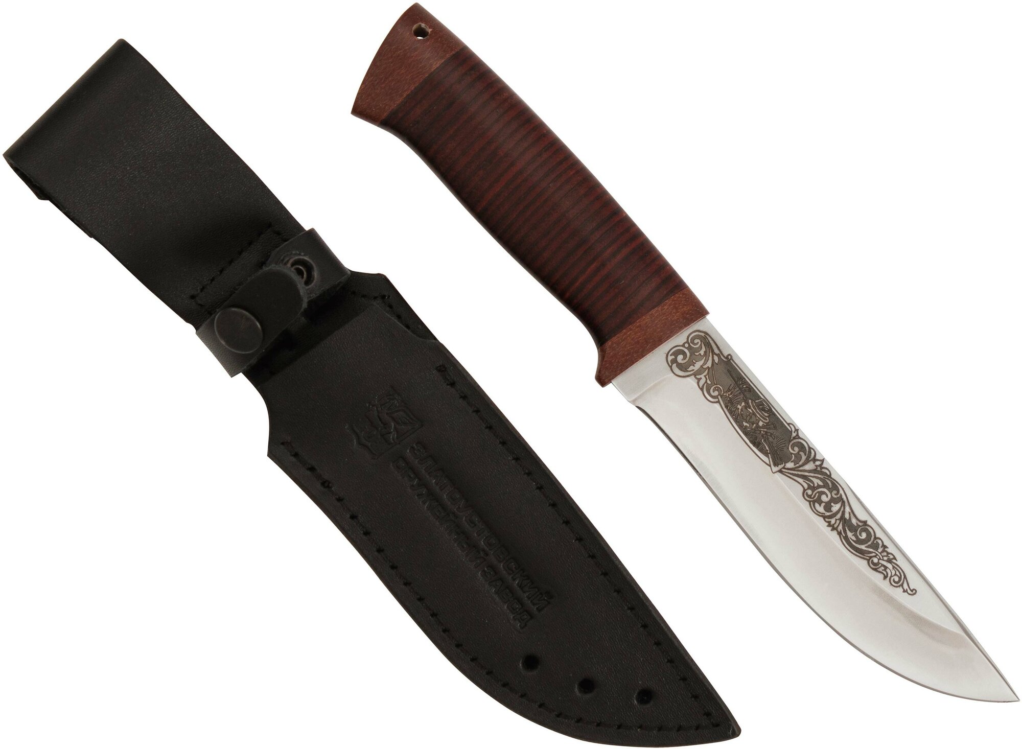 Нож Златоустовский оружейный завод "Таежная стрела" (сталь 95x18, кожа-текст.)